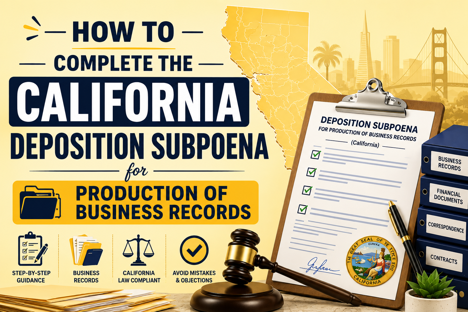 How to Complete the California Deposition Subpoena for Production of ...
